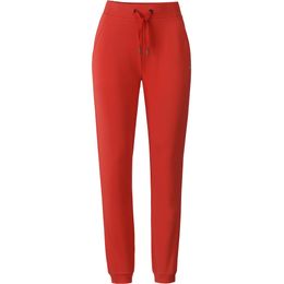 Sweathose LPO "Sweathose Sanya", Damen, Gr. 36/38 (M), Normalgrößen, poppy rot, 65% Baumwolle, 30% Polyester, 5% Elasthan, regular fit, Hosen