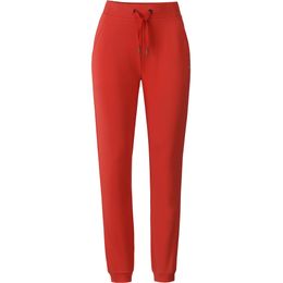 Sweathose LPO "Sweathose Sanya", Damen, Gr. 36 (S), Normalgrößen, poppy rot, 65% Baumwolle, 30% Polyester, 5% Elasthan, regular fit, Hosen