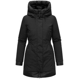 Wintermantel Navahoo "Winterprinzessin 14", Damen, Gr. L (40), schwarz, Obermaterial: 100% Polyester; Innenfutter: 100% Polyester; Wattierung: 100% Polyester; &Auml;rmelfutter: 100% Polyester, figurumspielend Po-bedeckend, hoch geschlossener Ausschnitt, &Auml;rmel ohne &Auml;rmelschlitz abgesteppte Kante, M&auml;ntel Wintermantel, Warmer Mantel mit magnetischer Abdeckleiste