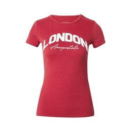 AÉROPOSTALE T-Shirt 'LONDON' Damen Größe XL feuerrot / weiß