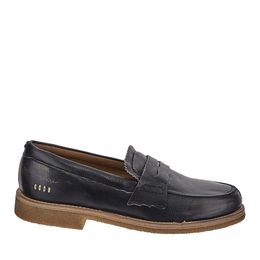 Golden Goose Deluxe Brand Golden Goose Low-Top Sneaker - Distressed Black Leather Loafers With Vintage Char - Gr. 44 (EU) - in Schwarz - f&uuml;r Damen