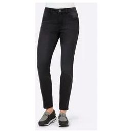 Bequeme Jeans, Damen, Gr. 34, Normalgrößen, grau (dunkelgrau, denim), 96% Baumwolle, 4% Elasthan, Rick Cardona BY HEINE, unifarben, lang, Jeans