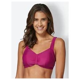 Bustier-Bikini-Top feel good, Damen, Gr. 50, Cup B, pink (magenta), Elasthan, Polyamid, Bikini-Oberteile