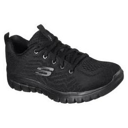 Sneaker Skechers "GRACEFUL - GET CONNECTED", Damen, Gr. 37, schwarz, Textil, sportlich, Schuhe, Freizeitschuh, Halbschuh, Schnürschuh in Schuhweite G (weit), Topseller