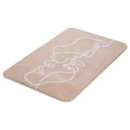 Badematte Kleine Wolke "Face", lila (pearl), H:18mm, Polyacryl, Badematten, Badteppich, modernes Design, Motiv Gesichter, waschbar