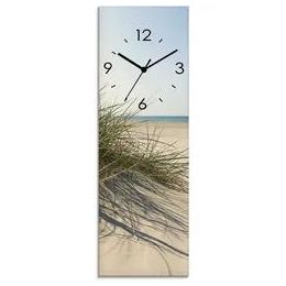 Wanduhr Artland "Strandgras", beige (natur), B:20cm H:60cm T:1,8cm, Wanduhren, wahlweise mit Quarz- oder Funkuhrwerk, lautlos ohne Tickgeräusche