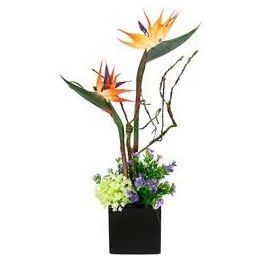 Kunstpflanze I.GE.A., orange, B:22cm H:45cm T:18cm, Keramik, Kunststoff, Polyester, Kunstpflanzen