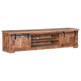 Lowboard GUTMANN FACTORY "Kamerun", beige (natur), B:200cm H:50cm T:47cm, Massivholz, Sideboards, Kommode, Breite 200 cm
