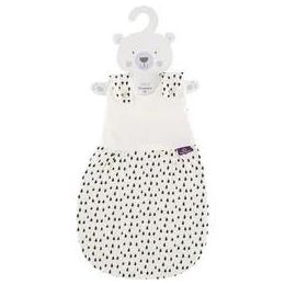 Träumeland Babyschlafsack TRÄUMELAND "Außenschlafsack Tropfen schwarz", Baby, Gr. 56/62, umlaufender Reißverschluss, schwarz, Obermaterial: 100% Baumwolle, Schlafsäcke