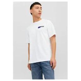 Jack & Jones Rundhalsshirt JACK & JONES "JJECORP LOGO TEE PLAY SS O-NECK NOOS", Herren, Gr. XXL, weiß, Single Jersey, Obermaterial: 100% Baumwolle, bedruckt, normal normal, Rundhals, Shirts