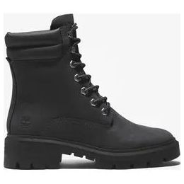 Winterstiefel Timberland "CORTINA VALLEY MID LACE UP WATERPROOF BOOT", Gr. 38, schwarz, Leder, sportlich, Schuhe, Winterschuhe, Winterboots, Schnürboots, Schnürstiefel, wasserdicht