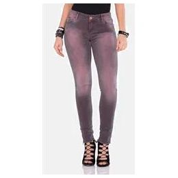 Cipo & Baxx Regular-fit-Jeans CIPO & BAXX "Jeans", Damen, Gr. 30, Länge 34, pink, 98% Baumwolle;2% Elasthan, unifarben, Basic, regular fit lang, Jeans, in Regular-Fit, WD355