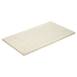 Badematte Vossen "Exclusive" Gr. 4, weiß (ivory), H:20mm, Baumwolle, Badematten, Badteppich, Uni-Farben, Karo Muster, Hoch-Tief Effekt, reine Baumwolle