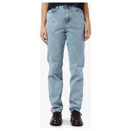 Mom-Jeans Noisy may "NMDAISY HW MOM FIT JEAN AZ393LB FWD NOOS", Damen, Gr. 30, Länge 32, blau (light blau denim), Denim/Jeans, Obermaterial: 99% Baumwolle, 1% Elasthan, unifarben, Modisch, Jeans