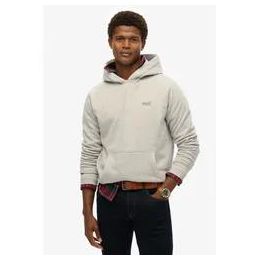 Kapuzensweatshirt Superdry "ESSENTIAL LOGO HOODIE HB", Herren, Gr. 3XL, grau (varsity grau grindle), angeraute Sweatware, Obermaterial: 72% Baumwolle, 28% Polyester, unifarben, Modisch, loose fit, Rundhals, Rippbündchen, Sweatshirts