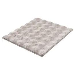Badematte Kleine Wolke "Cloud", grau (seide), H:28mm, Polyester, Badematten, Badteppich, Uni Farben, Hoch-Tief Effekt, besonders weich