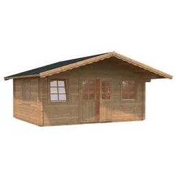 Gartenhaus Palmako "H_elena", braun (hellbraun), Fußboden im Gartenhaus, ohne Dacheindeckung, Gartenhäuser, 18,6 qm