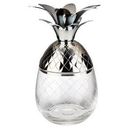 Cocktailglas APS "Pineapple", grau, H:19cm Ø:9cm, Edelstahl, Glas, Trinkgefäße, 0,35 Liter