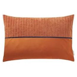 Kissenh&uuml;lle Tom Tailor HOME "Cord", orange (blutorange), B:58cm H:0,5cm L:38cm, Baumwolle, Polyester, Kissenbez&uuml;ge, Kissenh&uuml;lle, mit Stickerei