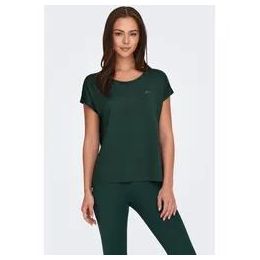 Trainingsshirt Only Play "ONPAUBREE SS LOOSE TRAIN TEE - NOOS", Damen, Gr. XS, grün (scarab), Jersey, Obermaterial: 88% Polyester, 12% Elasthan, unifarben, Sportlich, relaxed fit normal, Rundhals, Shirts