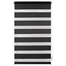 Doppelrollo Liedeco "Klemmfix-Duo-Rollo" Gr. 4, grau (anthrazit), B:80cm H:160cm, Polyester, Rollos, 1 Stück