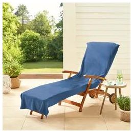 Handtuch Dyckhoff "Stuhlauflage / Liegeauflage", blau, B:70cm L:200cm, Frottier, Frottier, Handtücher, Schonbezug mit Einschubtasche