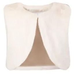 Pl&uuml;schweste happy girls, M&auml;dchen, Gr. 134, beige (ecru), Pl&uuml;sch, Obermaterial: 100% Polyester, unifarben, regular fit kurz, Rundhals, Westen