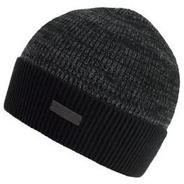 Strickmütze Chillouts "Moritz Hat", Damen, schwarz, Rippstrick, Materialmix, Mützen, Feiner Rippenstrick in melierter Optik