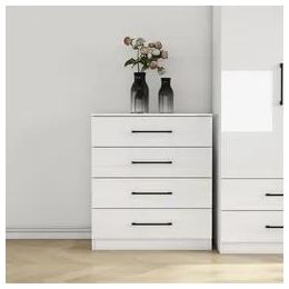 Schubkastenkommode OTTO HOME "Sylt Schlafzimmerkommode Kommode Wäscheschrank Bestseller", weiß, B:76cm H:86cm T:40cm, Sideboards, Beistellschrank mit 4 Schubladen