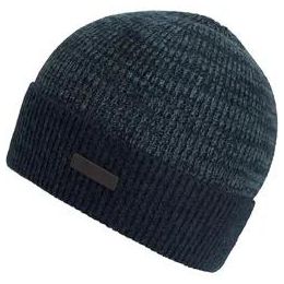 Strickmütze Chillouts "Moritz Hat", Damen, blau (navy), Rippstrick, Materialmix, Mützen, Feiner Rippenstrick in melierter Optik