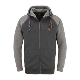 INDICODE Jeans Sweatjacke 'Terence' Herren Gr&ouml;&szlig;e S grau / anthrazit