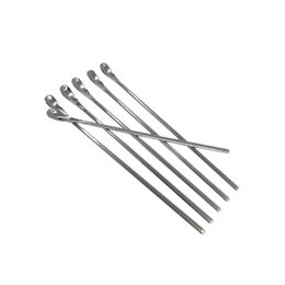 Intirilife 6er Set Latte Macchiato Löffel Edelstahl in Silber | Gr.: onesize