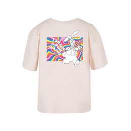 F4NT4STIC Ladies Everyday Tee Alice im Wunderland Uhr Hase in pink | Gr.: M
