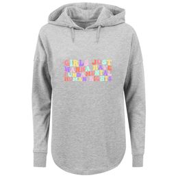F4NT4STIC Oversized Hoodie Girls Just Wanna Have Fundamental Rights Frauentag in grau | Gr.: XL