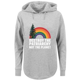 F4NT4STIC Oversized Hoodie Internationaler Frauentag Feminismus und Umwelt in grau | Gr.: XS