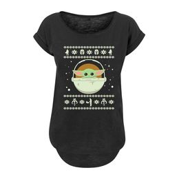 F4NT4STIC T-Shirt Star Wars The Mandalorian Baby Yoda in schwarz | Gr.: XL