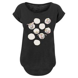 F4NT4STIC Long Cut T-Shirt Dumbo Peekaboo in schwarz | Gr.: S
