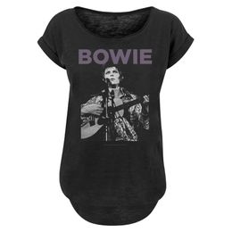F4NT4STIC Long Cut T-Shirt David Bowie Rock Poster in schwarz | Gr.: XL