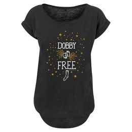 F4NT4STIC Long Cut T-Shirt Harry Potter Dobby Is Free in schwarz | Gr.: S