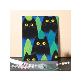 ARTNANAS DIY Malen nach Zahlen Set-"Schattenkatzen" | Gr.: 40x50 ohne Rahmen