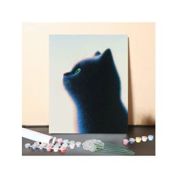 ARTNANAS DIY Malen nach Zahlen Set-"Mondblick" | Gr.: 30x40 mit Rahmen