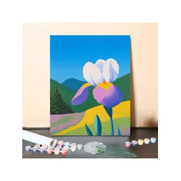 ARTNANAS DIY Malen nach Zahlen Set-"Bergblume" | Gr.: 40x50cm mit Keilrahmen nicht ges