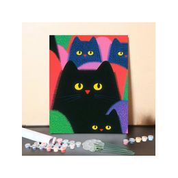 ARTNANAS DIY Malen nach Zahlen Set-"Nachtschar" | Gr.: 30x40 ohne Rahmen