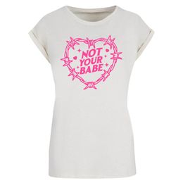 F4NT4STIC T-Shirt Unabh&auml;ngige Frau Not Your Babe Frauentag in Whitesand | Gr.: M