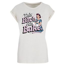 F4NT4STIC T-Shirt Vintage Pin Up Bäckerin in Whitesand | Gr.: 5XL