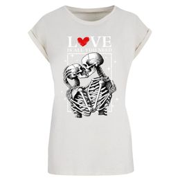 F4NT4STIC Extended Shoulder T-Shirt Love is all you need in Whitesand | Gr.: 4XL