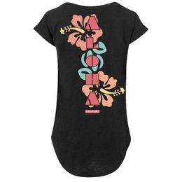 F4NT4STIC Long Cut T-Shirt PLUS SIZE Aloha in schwarz | Gr.: XXL