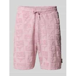 Carlo Colucci Regular Fit Sweatshorts mit Strukturmuster Modell 'BEACHWEAR'