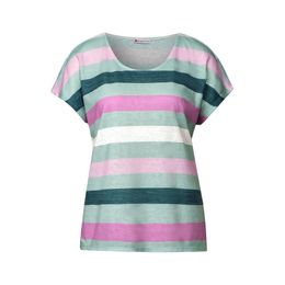Street One T-Shirt Damen Gr&ouml;&szlig;e XS tanne / pink / rosa / wei&szlig;