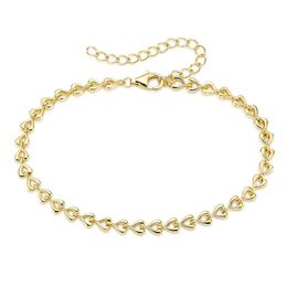 Firetti Armband »Schmuck, Geschenk, Silberarmband Herzkettengliederung« gelbgoldfarben 22 cm Elegantes gelbgoldfarbens Armband
